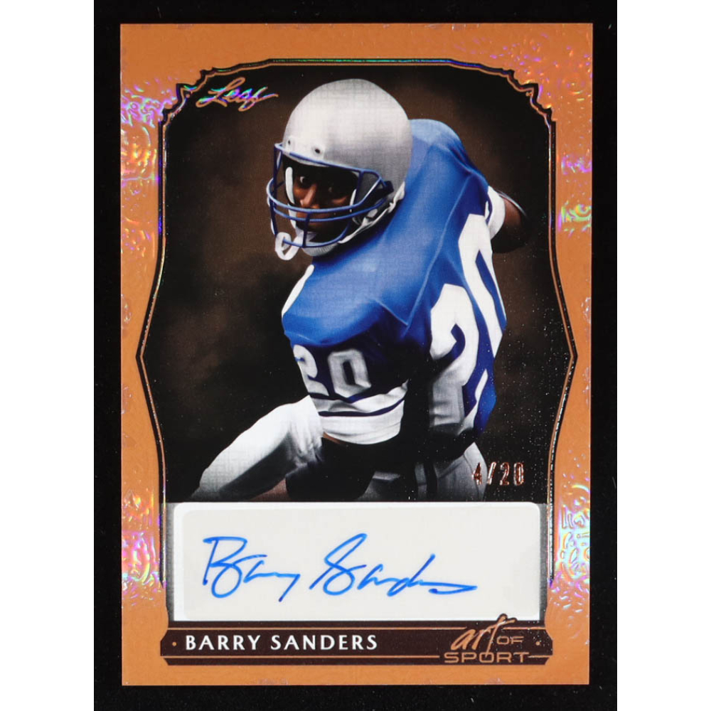 Barry Sanders 2023 Leaf Art of Sport Bronze Autograph #BABS1 #4/20 ...