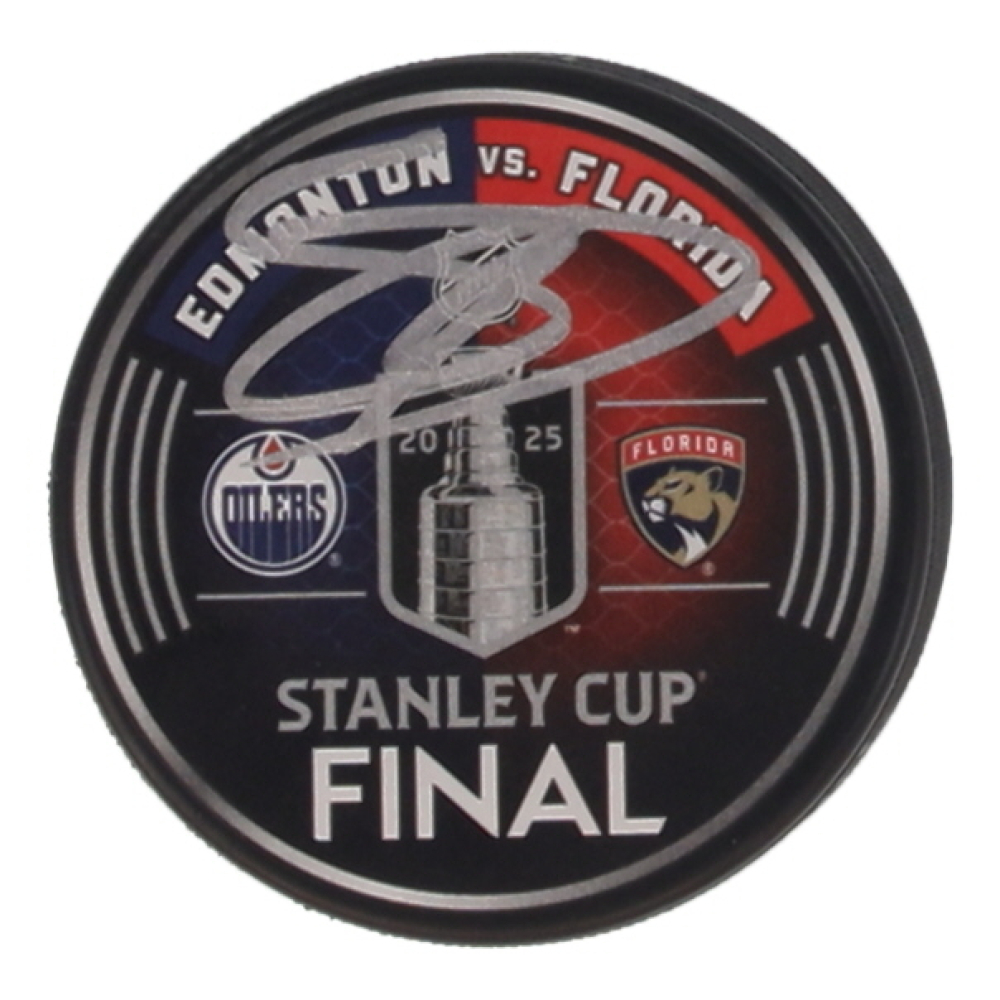 Stuart Skinner Signed 2025 Stanley Cup Final Hockey Puck (JSA ...
