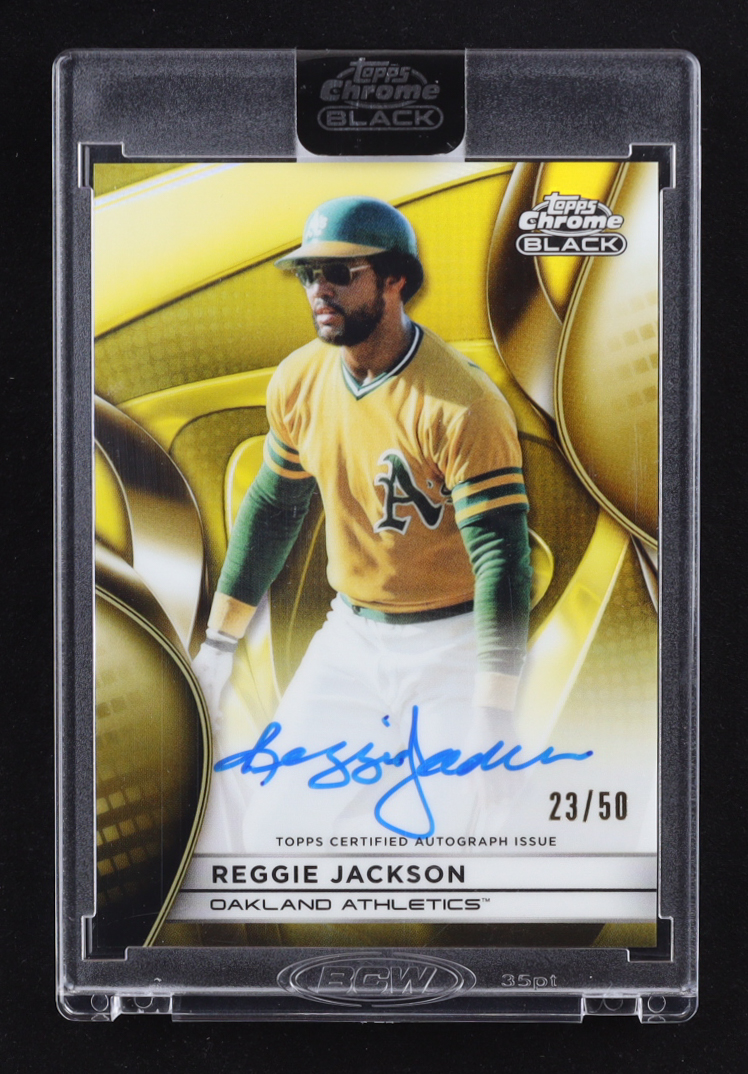 Reggie Jackson 2025 Topps Chrome Black Autographs Gold Refractors # ...