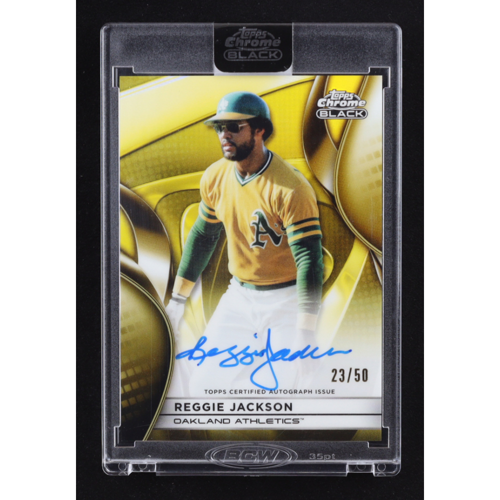 Reggie Jackson 2025 Topps Chrome Black Autographs Gold Refractors # ...