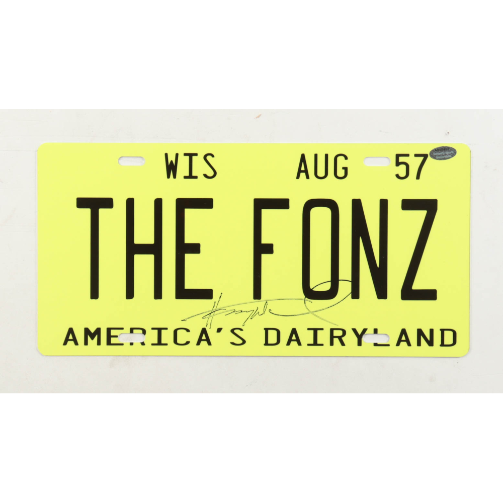 Henry Winkler Signed "The Fonz" Wisconsin License Plate (Schwartz ...