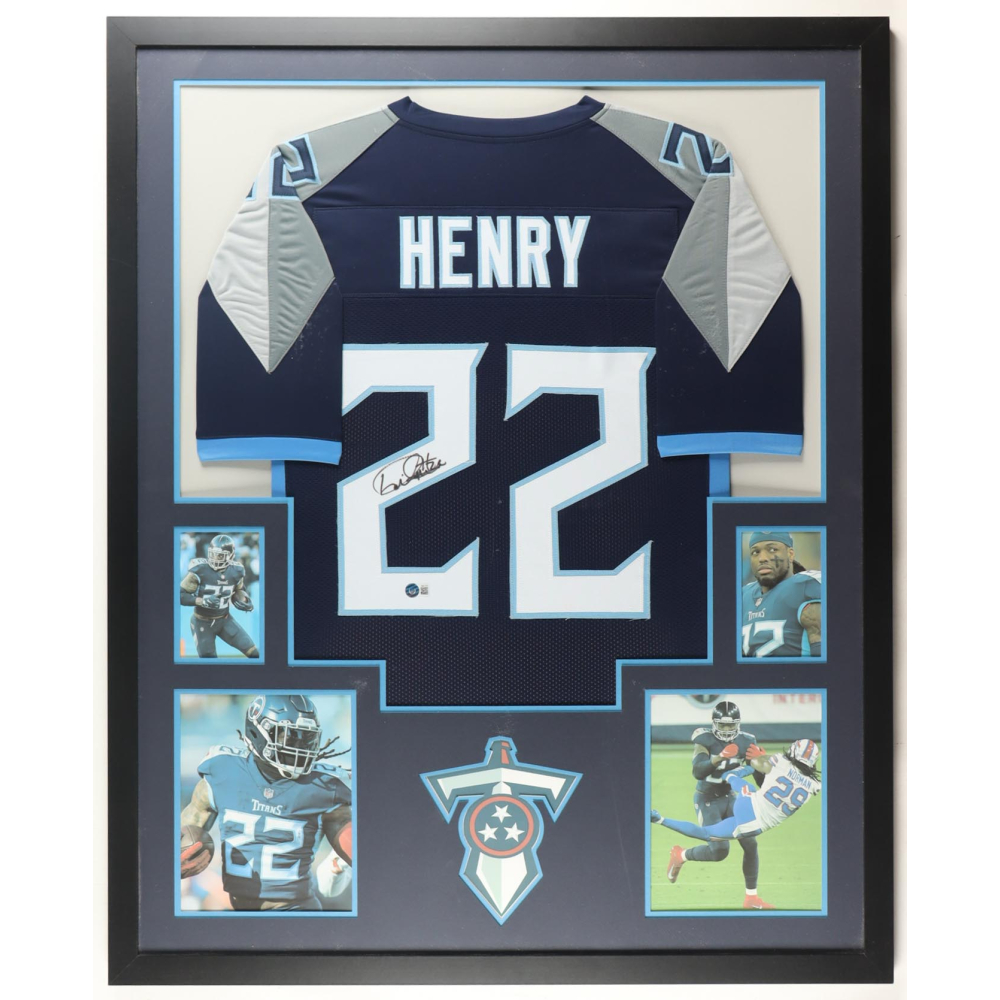 Derrick Henry Signed Custom Framed Jersey Display (Beckett) | Pristine ...