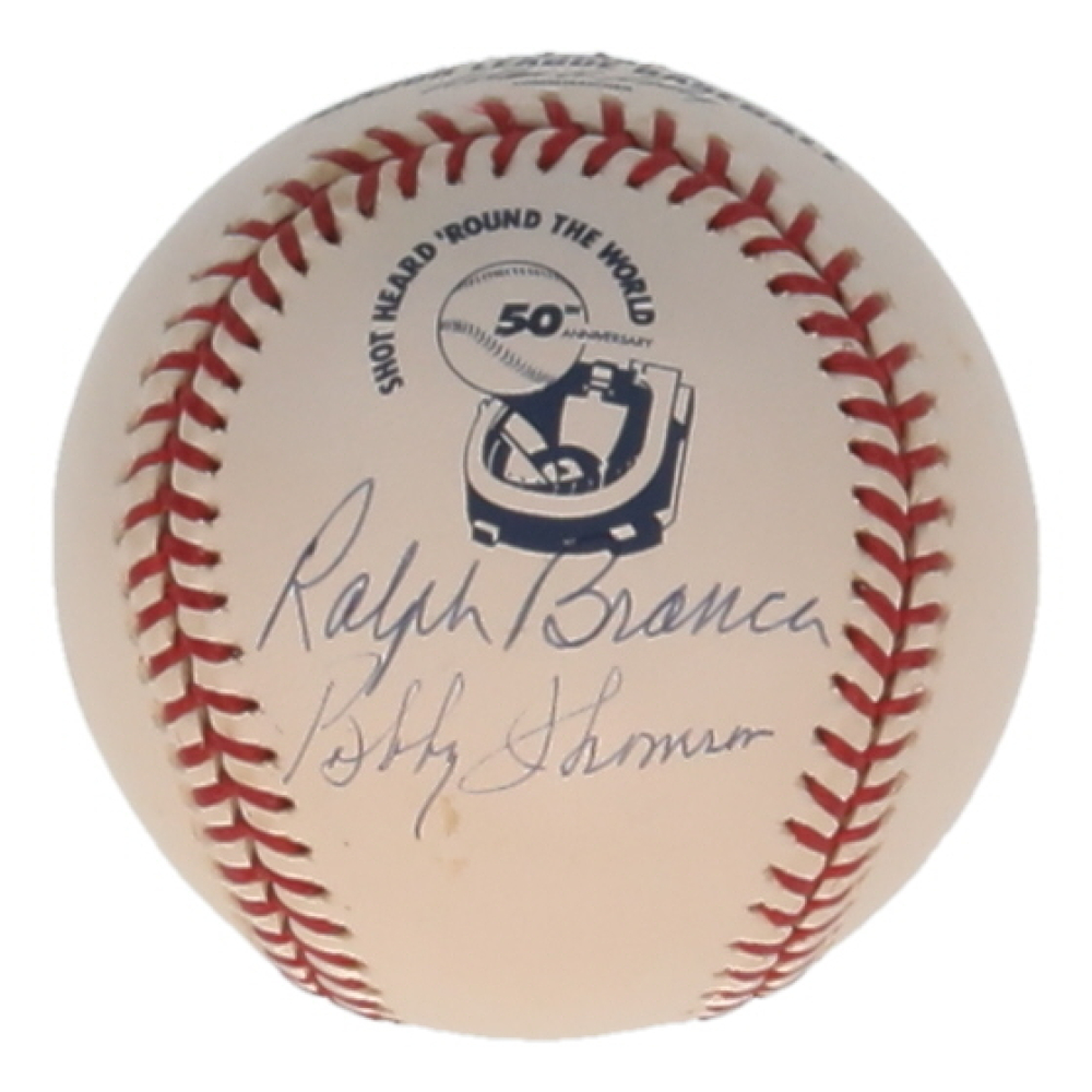 Ralph Branca & Bobby Thomson Signed "Shot Heard 'Round The World" 50th ...