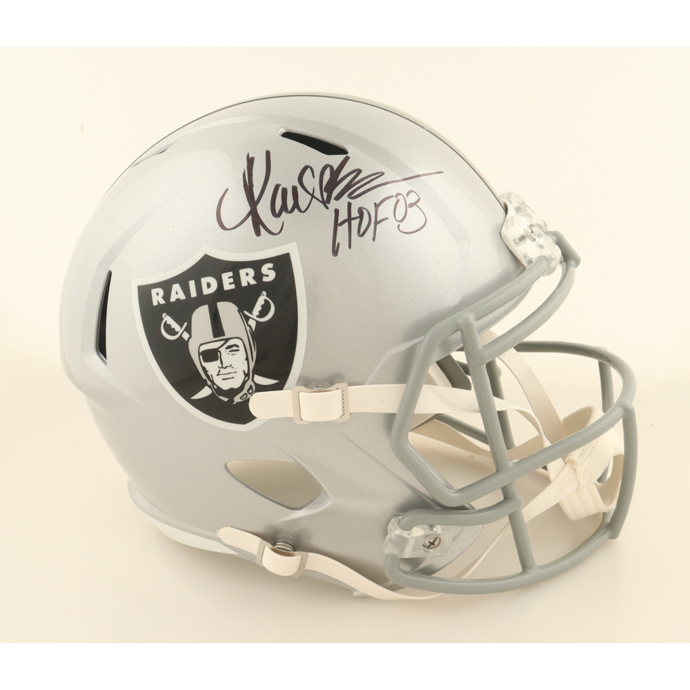 Marcus Allen Signed Raiders Full-Size Speed Helmet Inscribed "HOF 03 ...
