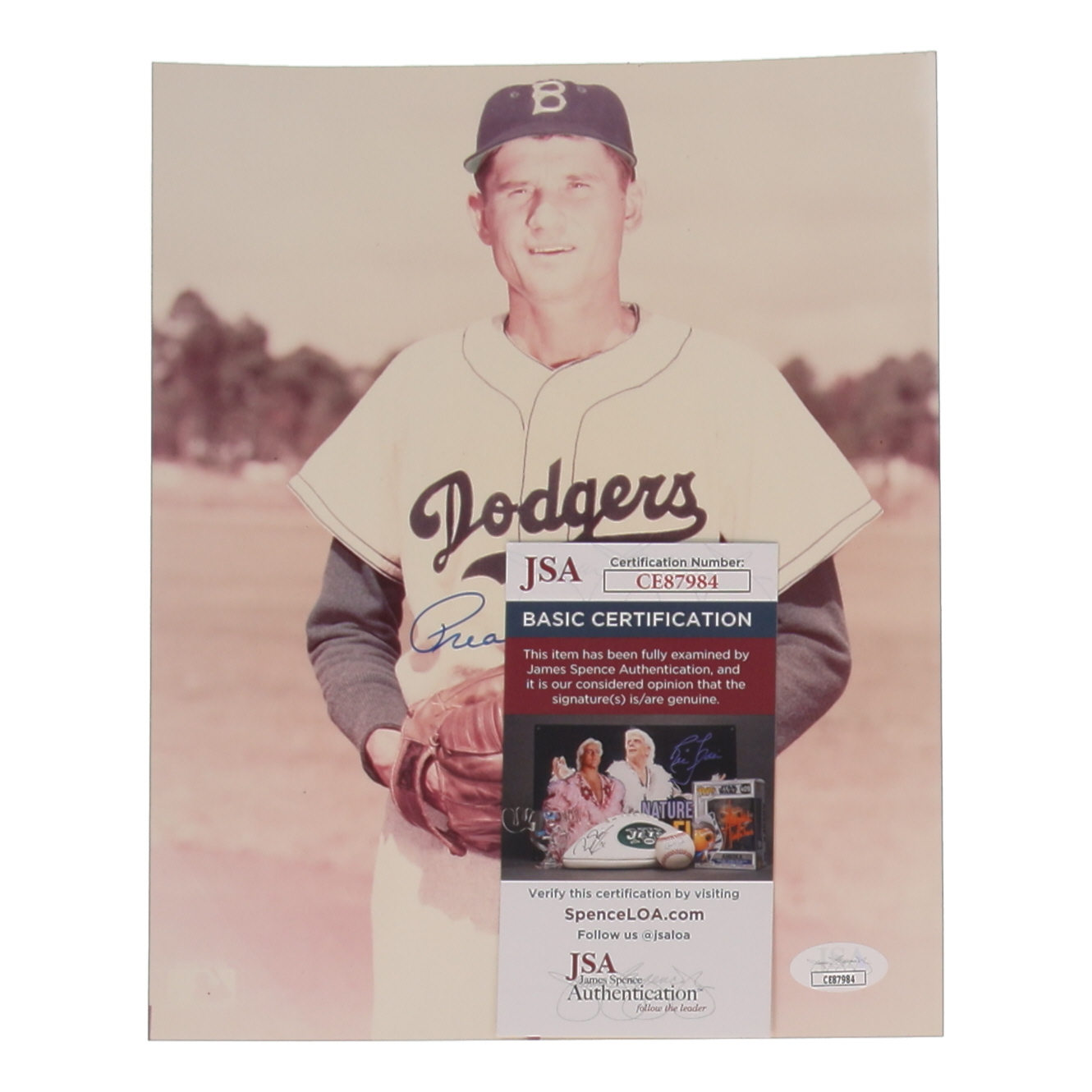 Preacher Roe Signed Dodgers 8x10 Photo (JSA) | Pristine Auction