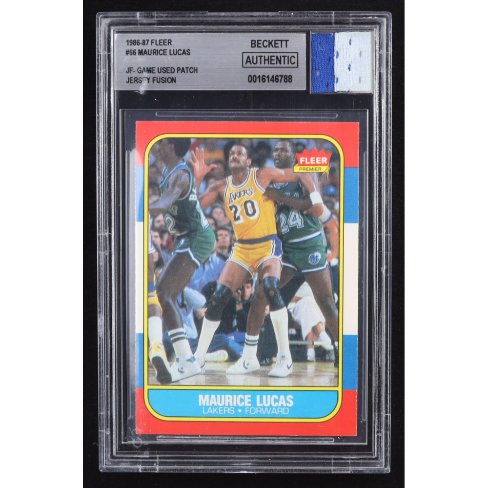 Maurice Lucas 1986-87 Fleer #66 with Game Used Jersey Patch (BGS) | Pristine Auction