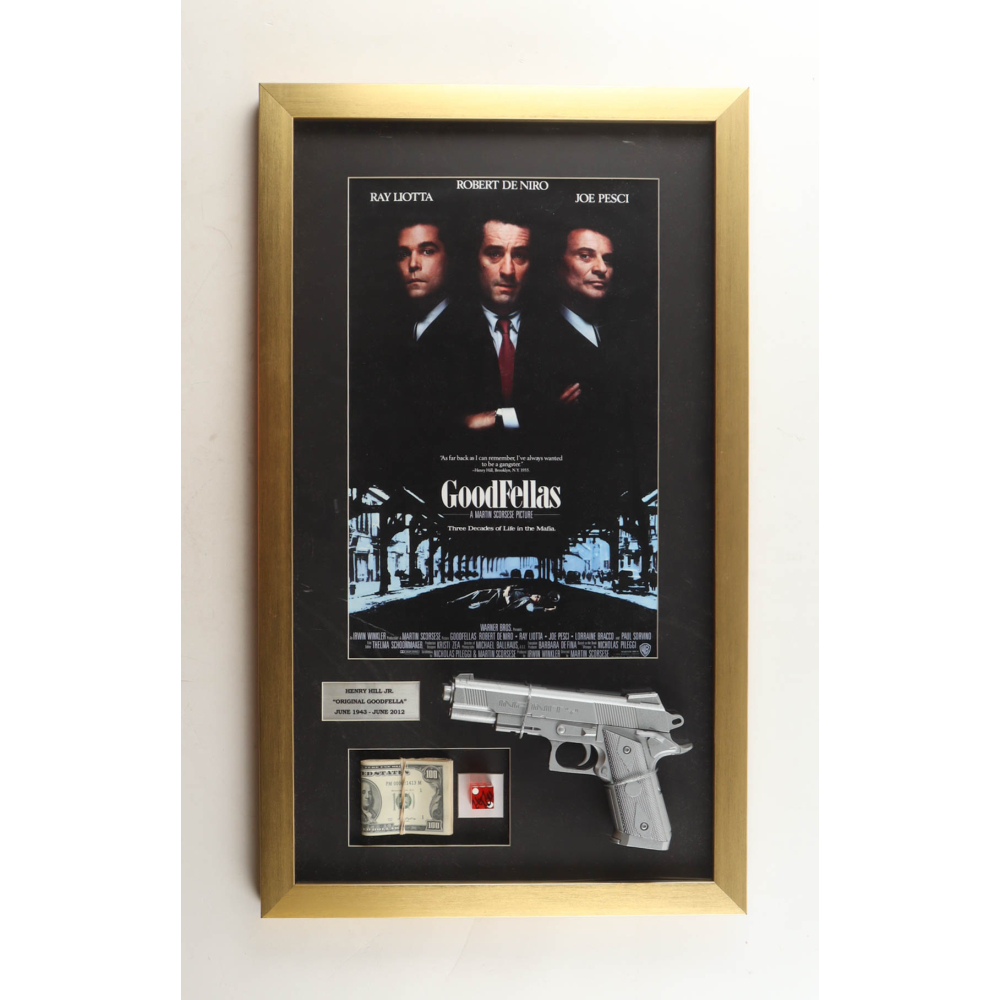 Henry Hill Signed "Goodfellas" Custom Framed Playing Dice Display with ...