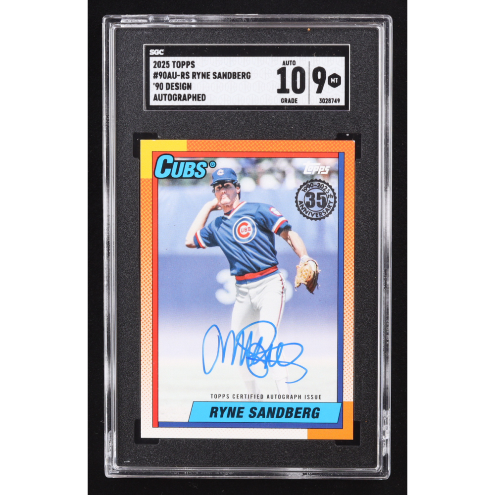 Ryne Sandberg 2025 Topps '90 Topps Autographs #90AURS (SGC 9 ...