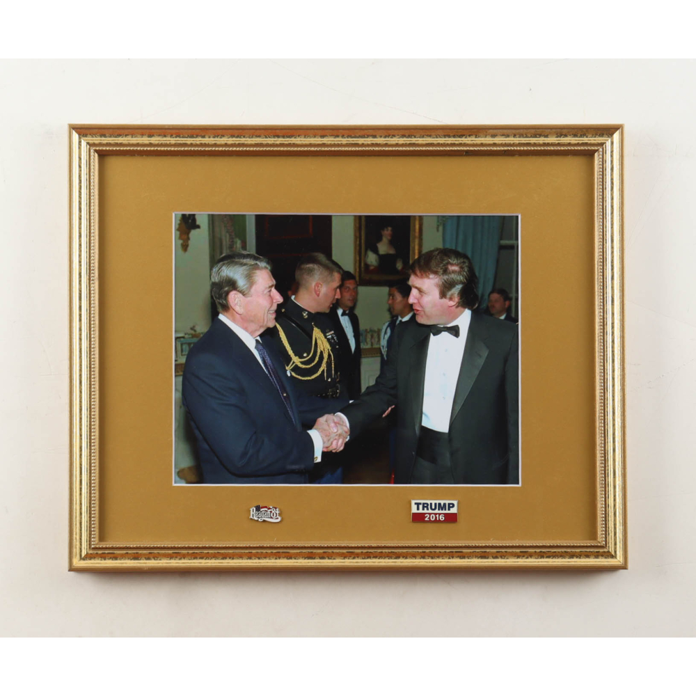 Donald Trump & Ronald Reagan Custom Framed Photo Display with Original ...