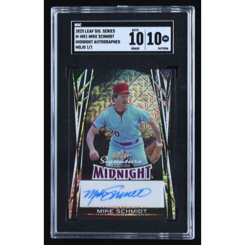Mike Schmidt 2025 Leaf Midnight Signature Series Mojo #MMS1 #1/1 (SGC ...