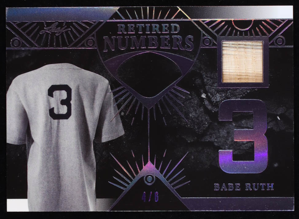 Babe Ruth 2023 Leaf Bronx Legacy Retired Numbers Game-Used Memorabilia ...