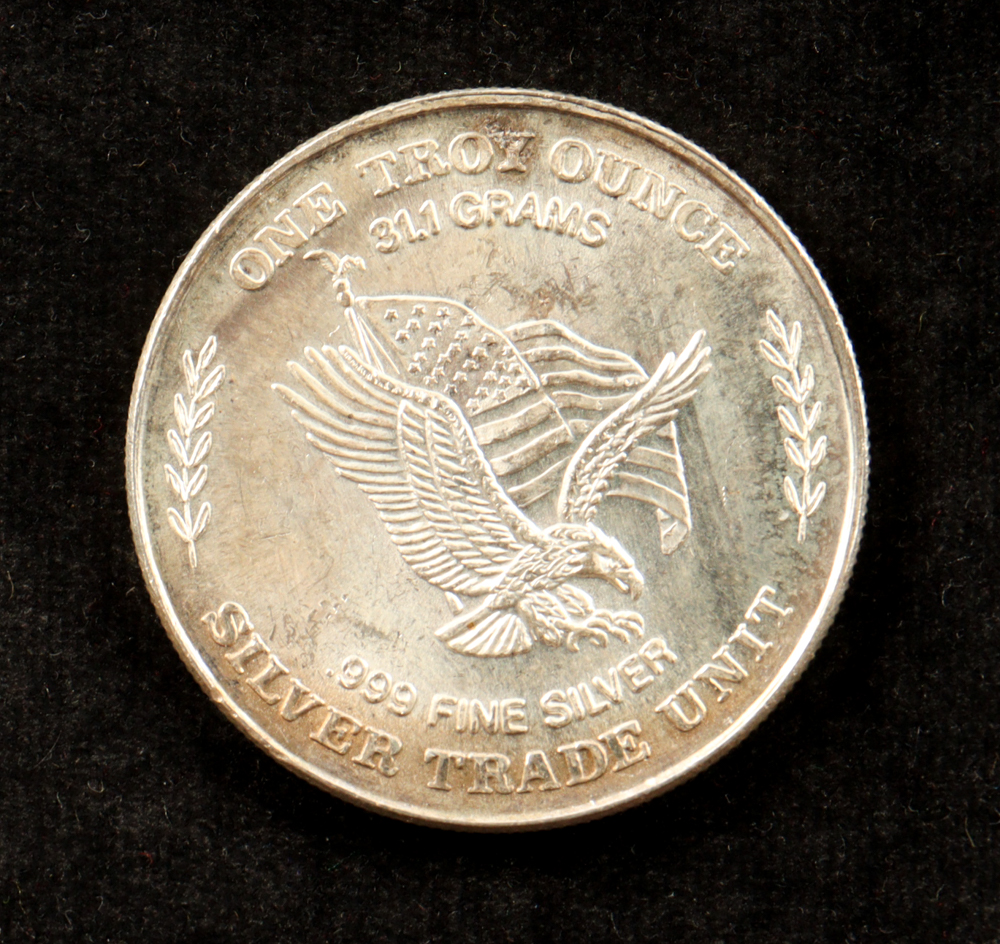 1981 U.S. Assay Office 1 Ounce .999 Fine Silver Vintage Bullion Round ...