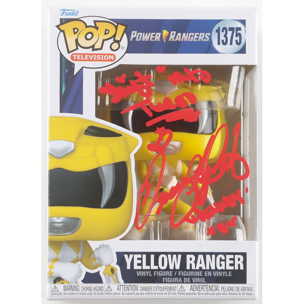 Tracy Lynn Cruz Signed "Power Rangers" #1375 Yellow Ranger Funko Pop ...