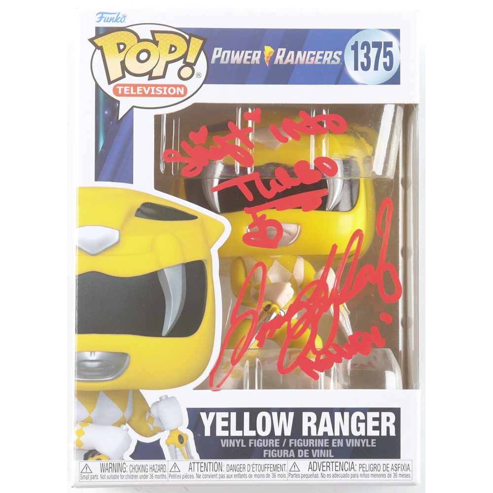Tracy Lynn Cruz Signed "Power Rangers" #1375 Yellow Ranger Funko Pop! Vinyl Figure Inscribed ...