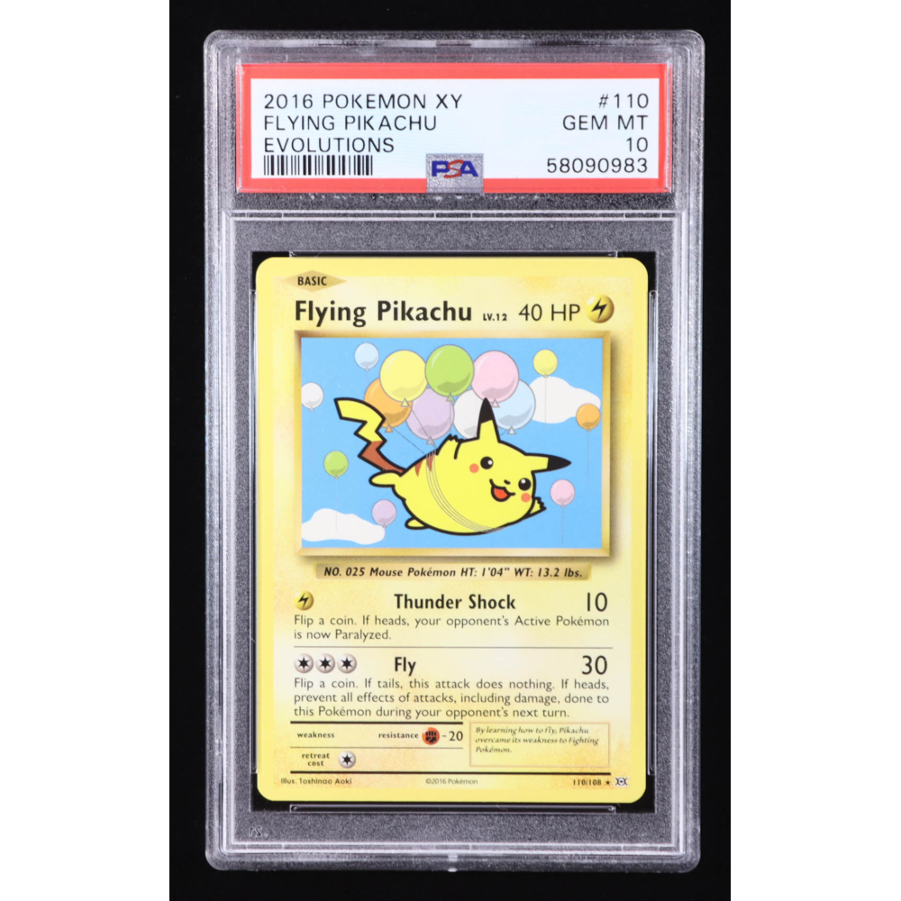 Flying Pikachu 2016 Pokemon XY Evolutions #110 SCR (PSA 10) | Pristine ...