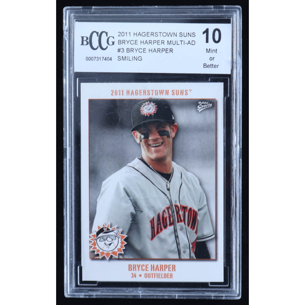 Bryce Harper 2011 Hagerstown Suns Bryce Harper Multi-Ad #3 / Smiling RC ...