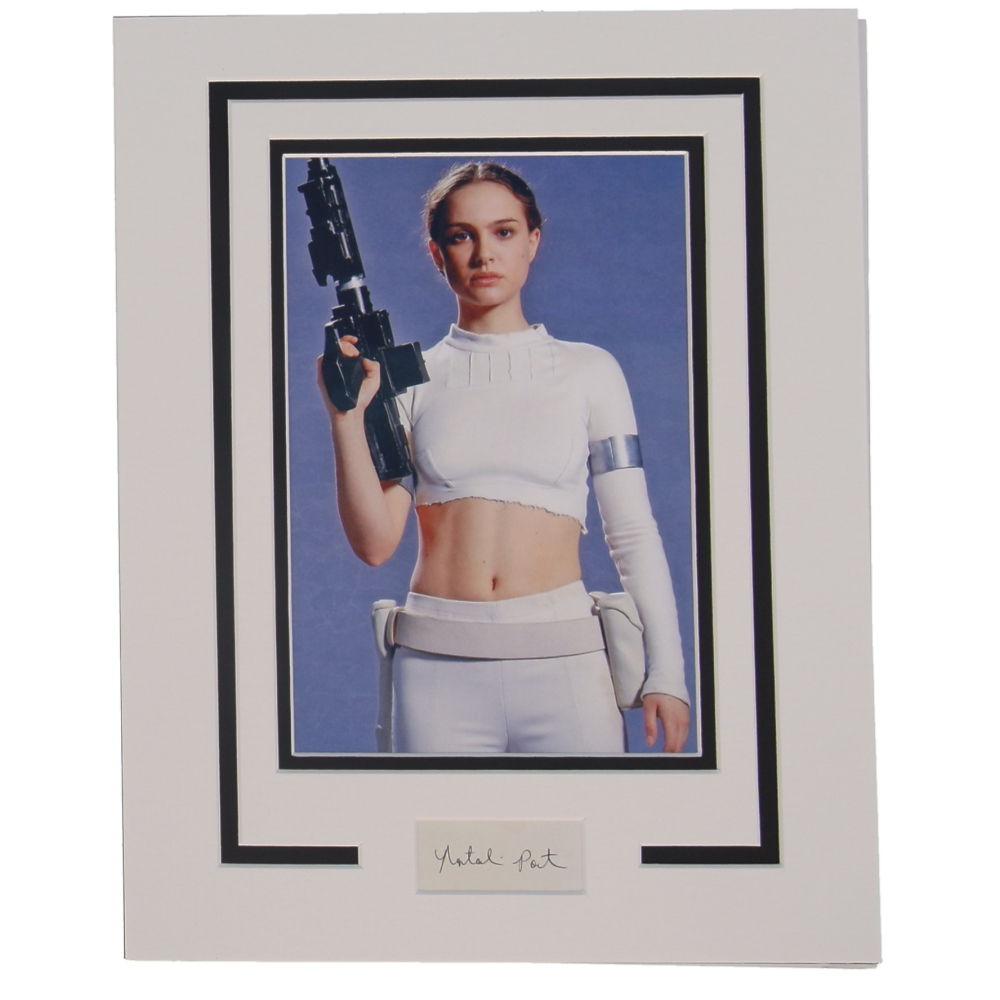 Natalie Portman Signed "Star Wars" Custom Matted Cut Display ...