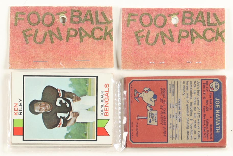 1973 Topps Football Card Fun Pack Box with (20) Packs | Pristine Auction