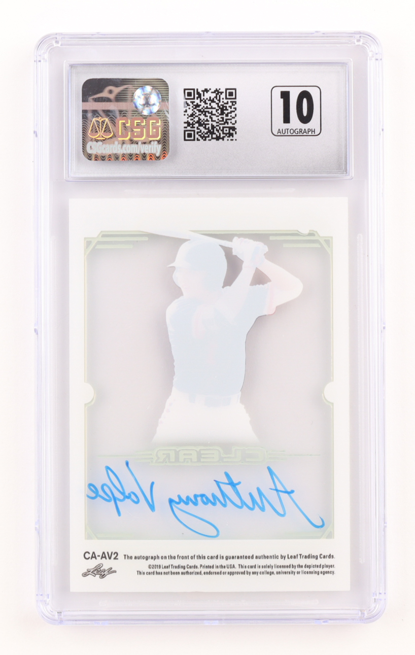 Anthony Volpe 2019 Leaf Trinity Clear Autographs Green #CA-AV2 #08/25 RC (CGC 9 | Auto Grade 10 ...