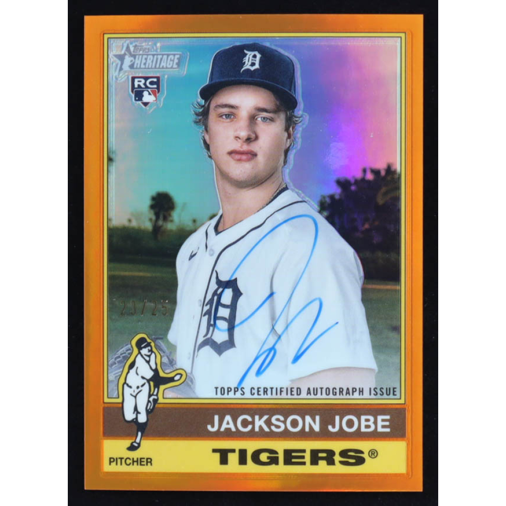 Jackson Jobe 2025 Topps Heritage Chrome Autograph Orange Border #BCA-JJ ...