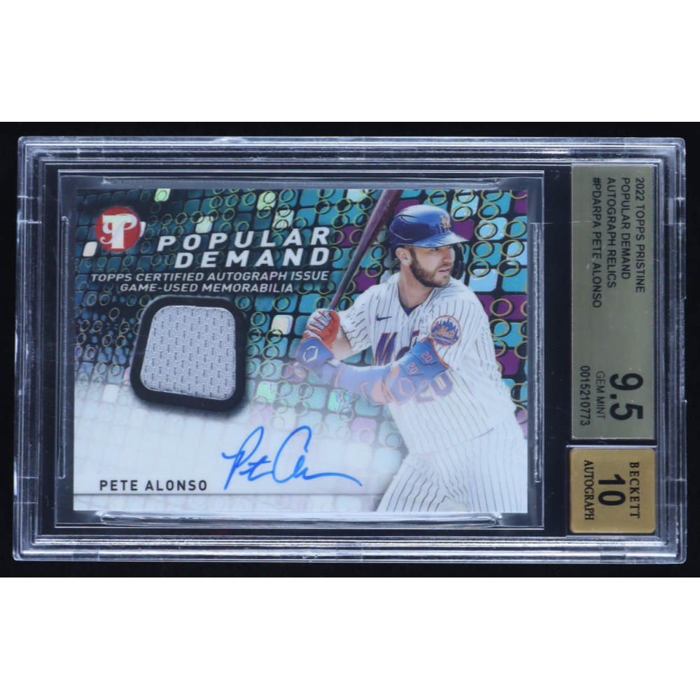 Pete Alonso 2022 Topps Pristine Popular Demand Autograph Relics #PDARPA ...