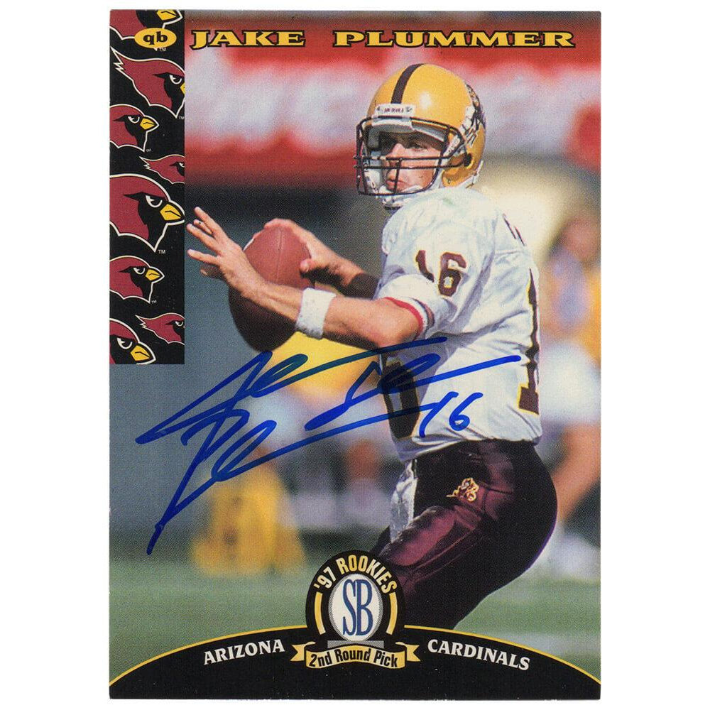 Jake Plummer Signed 1997 SB 2nd Round Pick #1 RC Inscribed "Snake ...