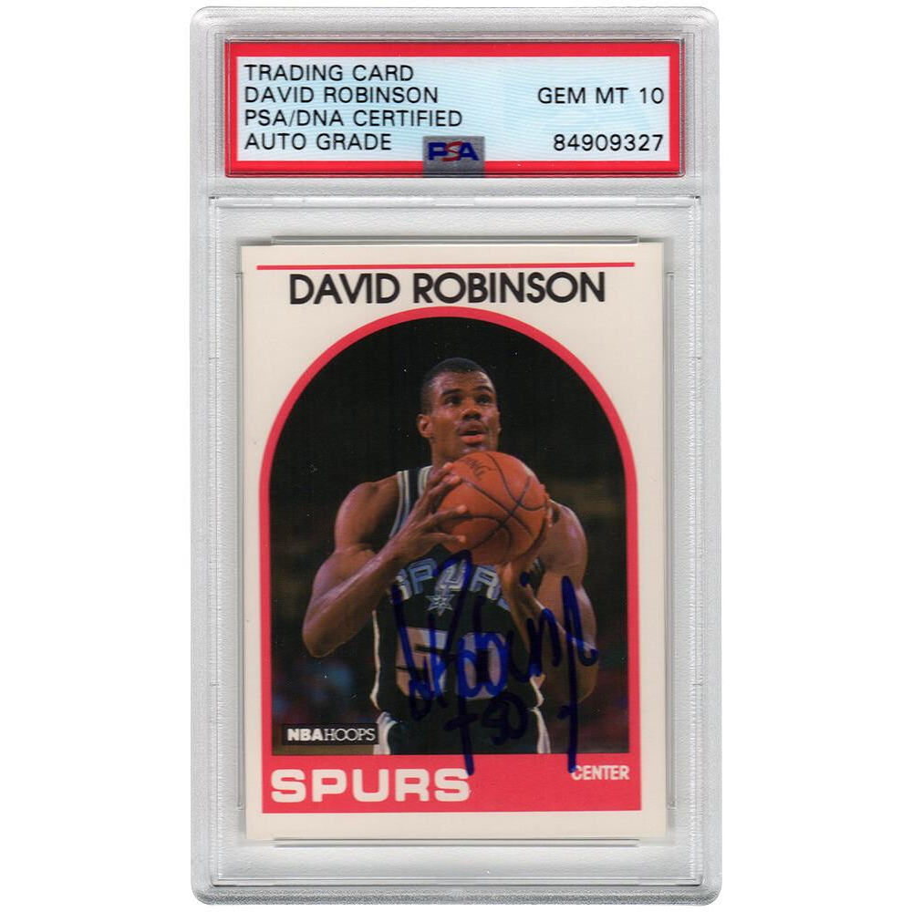 David Robinson Signed 1989-90 Hoops #310 (PSA | Autograph Graded 10 ...