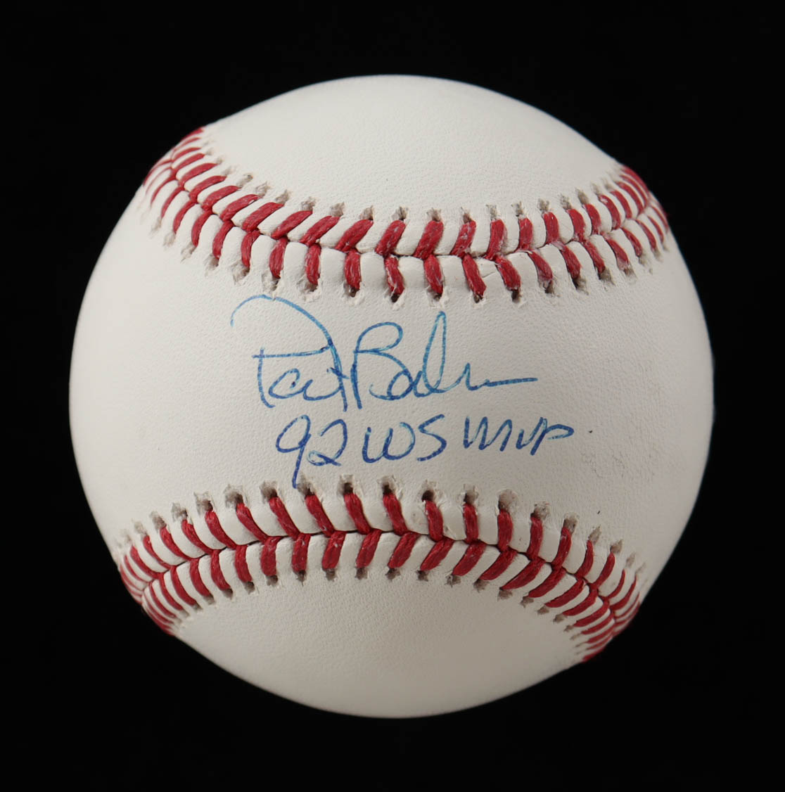 Pat Borders Signed OML Baseball Inscribed "92 WS MVP" (TriStar) | Pristine Auction