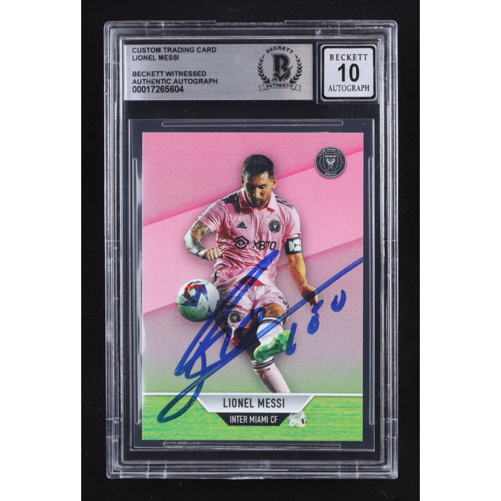 Lionel Messi Signed Custom Trading Card Inscribed "Leo" (BGS ...