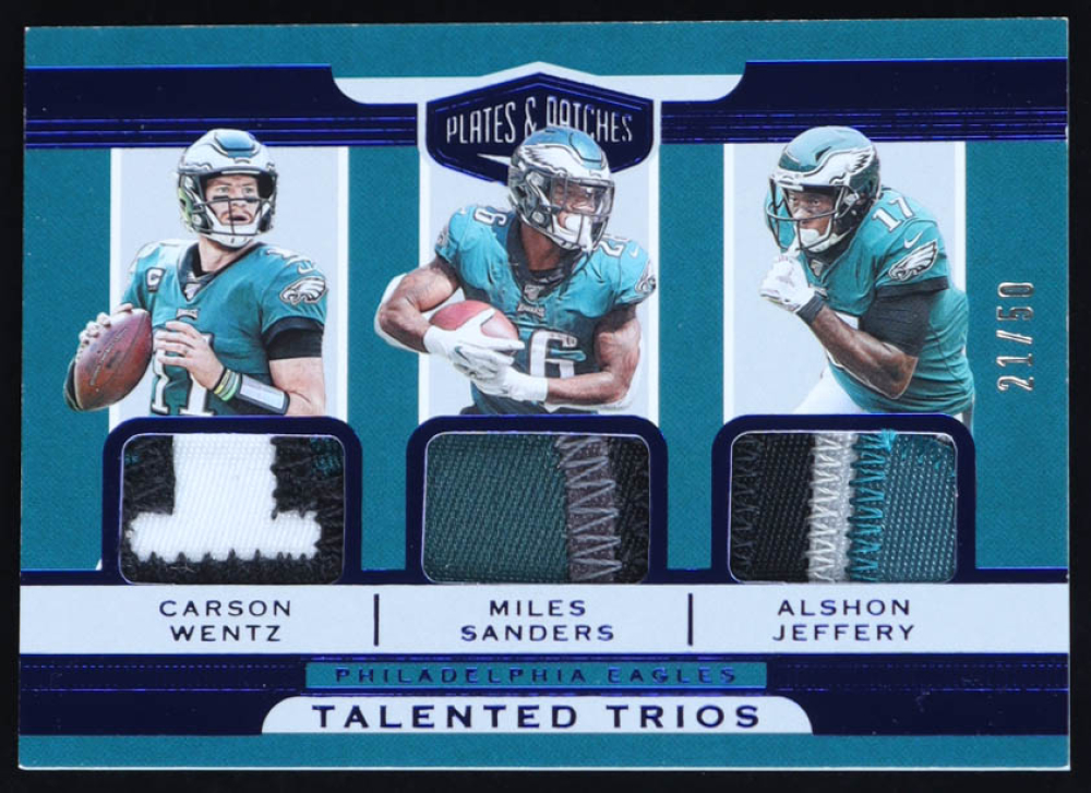 Miles Sanders 2019 Plates & Patches #PT-MSA Patch Trio - Blue /50 Price ...