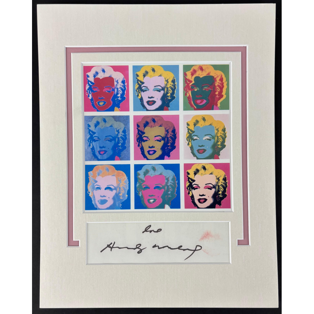 Andy Warhol Signed Custom Matted Cut Display (Beckett) | Pristine Auction