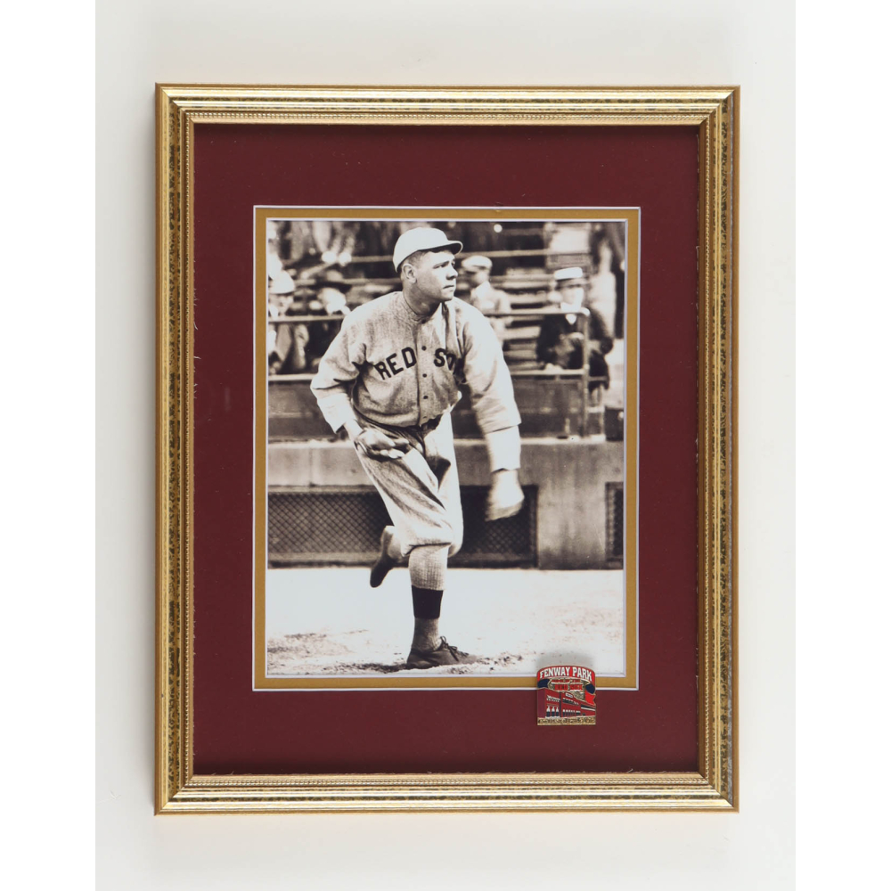 Babe Ruth At Boston Red Sox Fenway Park Custom Framed Photo Display ...