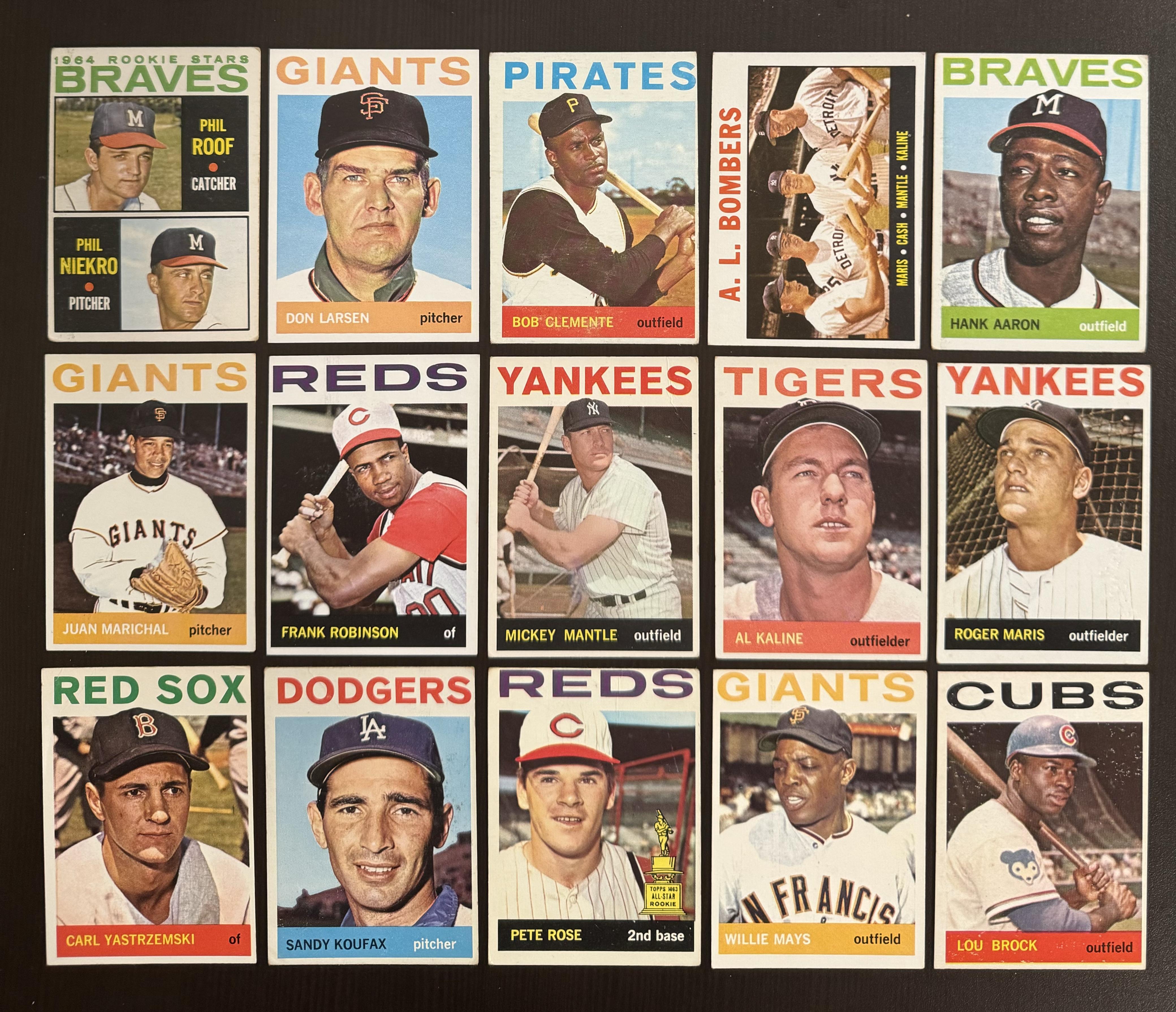 1964 Topps Baseball Complete Set of (587) Cards with Mickey Mantle ...