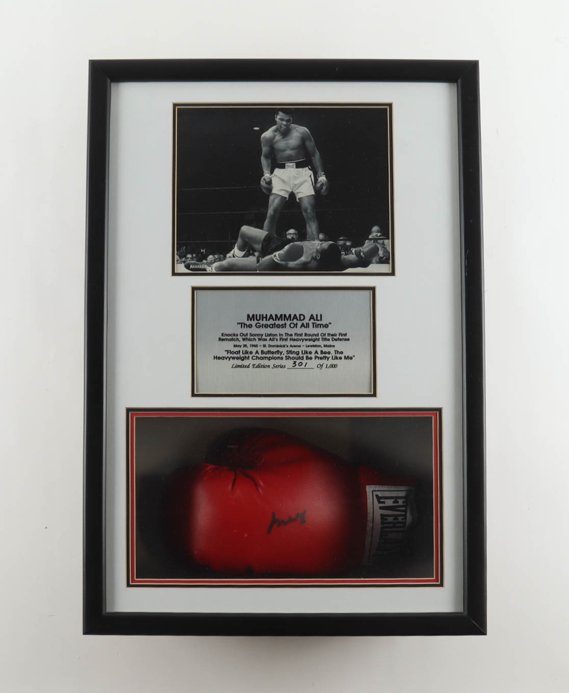Muhammad Ali Signed LE "Greatest Of All TIme" Boxing Glove Shadowbox ...