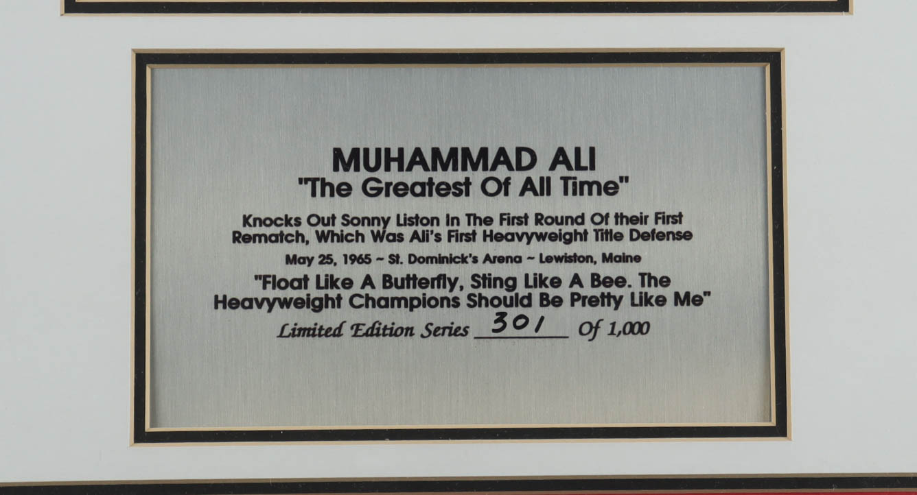 Muhammad Ali Signed LE "Greatest Of All TIme" Boxing Glove Shadowbox ...