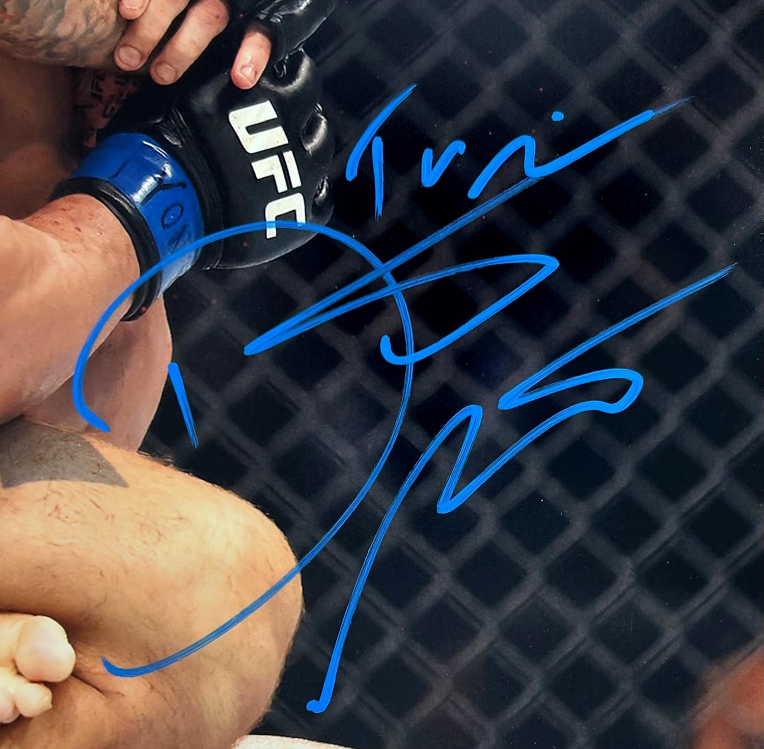 Dustin Poirier Signed UFC 16x20 Photo Inscribed "Thug Jitsu" (JSA ...