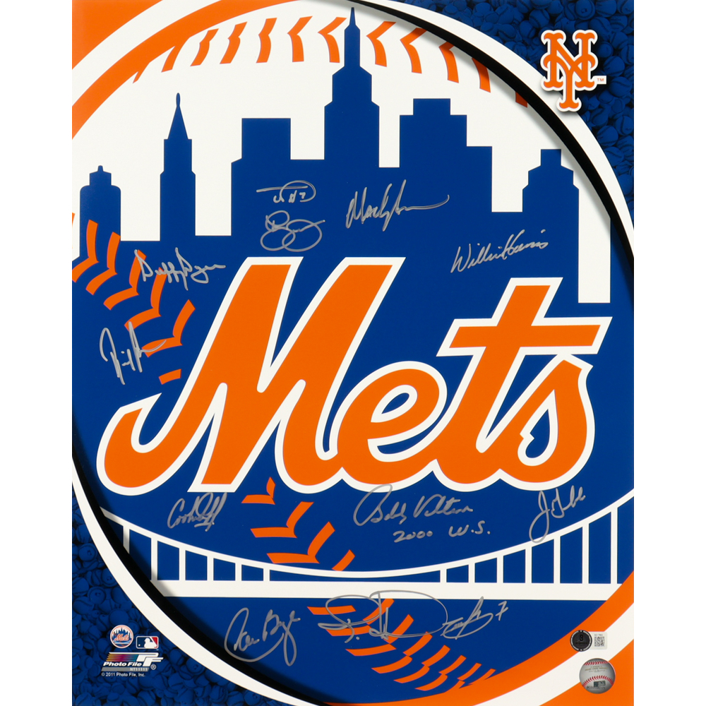 Mets 16x20 Poster Signed by (12) Mets Legends with Cookie Rojas, Roger ...