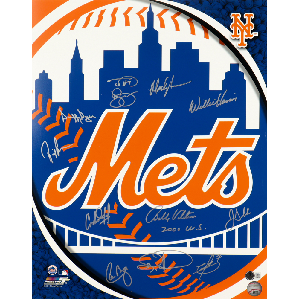 Mets 16x20 Poster Signed by (12) Mets Legends with Cookie Rojas, Roger ...