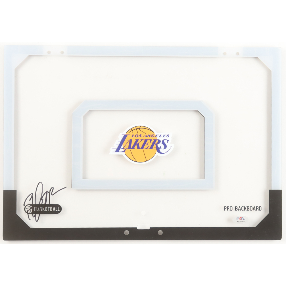 Bronny James Signed Lakers Mini Basketball Hoop Backboard (PSA ...