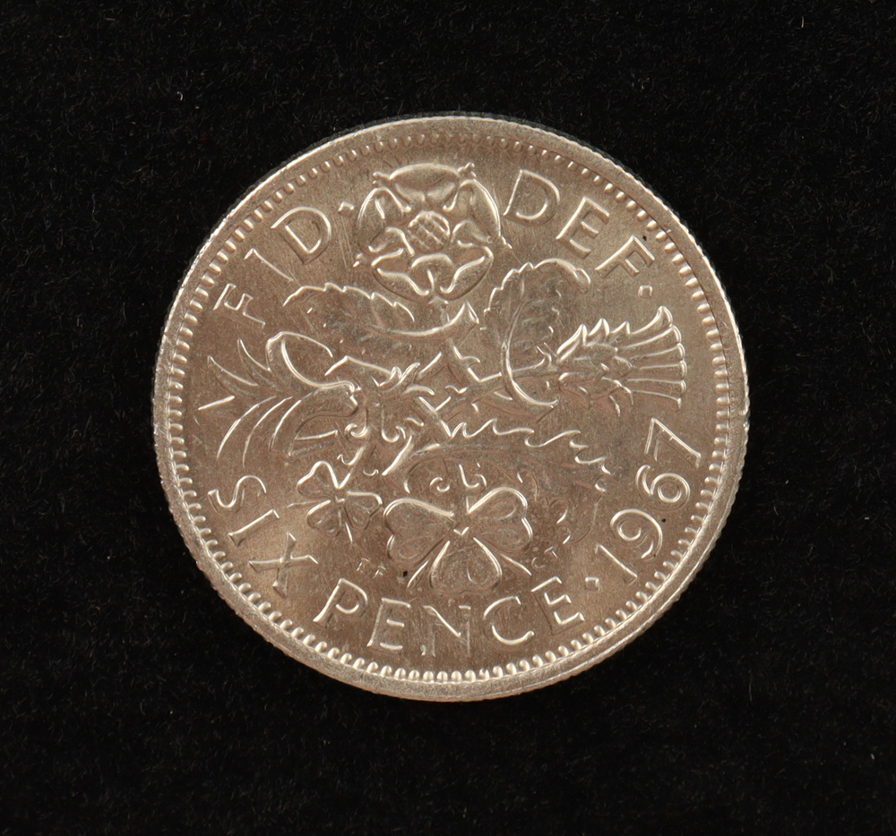1967 Great Britain 6 Pence Coin | Pristine Auction
