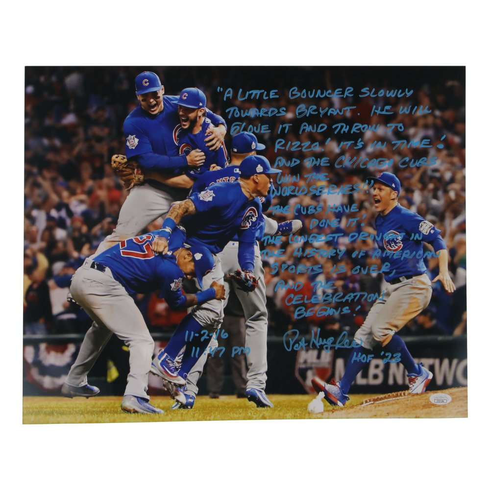 Pat Hughes Signed Cubs 16x20 Photo with Extensive Inscription (JSA ...