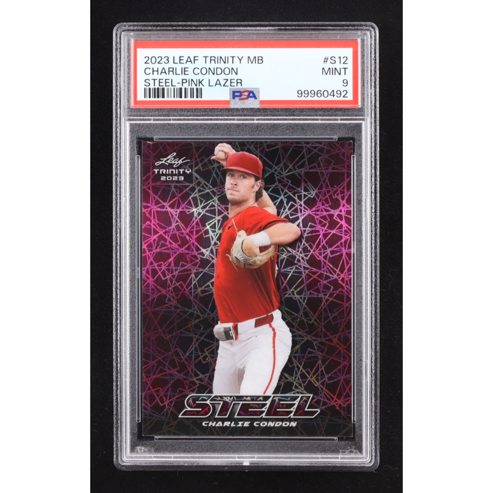 Charlie Condon 2023 Leaf Trinity Mega Box Steel Lazer Pink #S12 RC #8/ ...