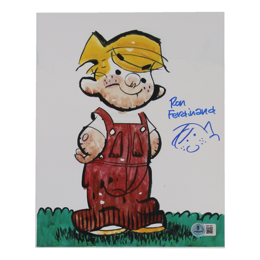 Ron Ferdinand Signed "Dennis The Menace" 8x10 Photo with Hand-Drawn Dennis Sketch (Beckett ...