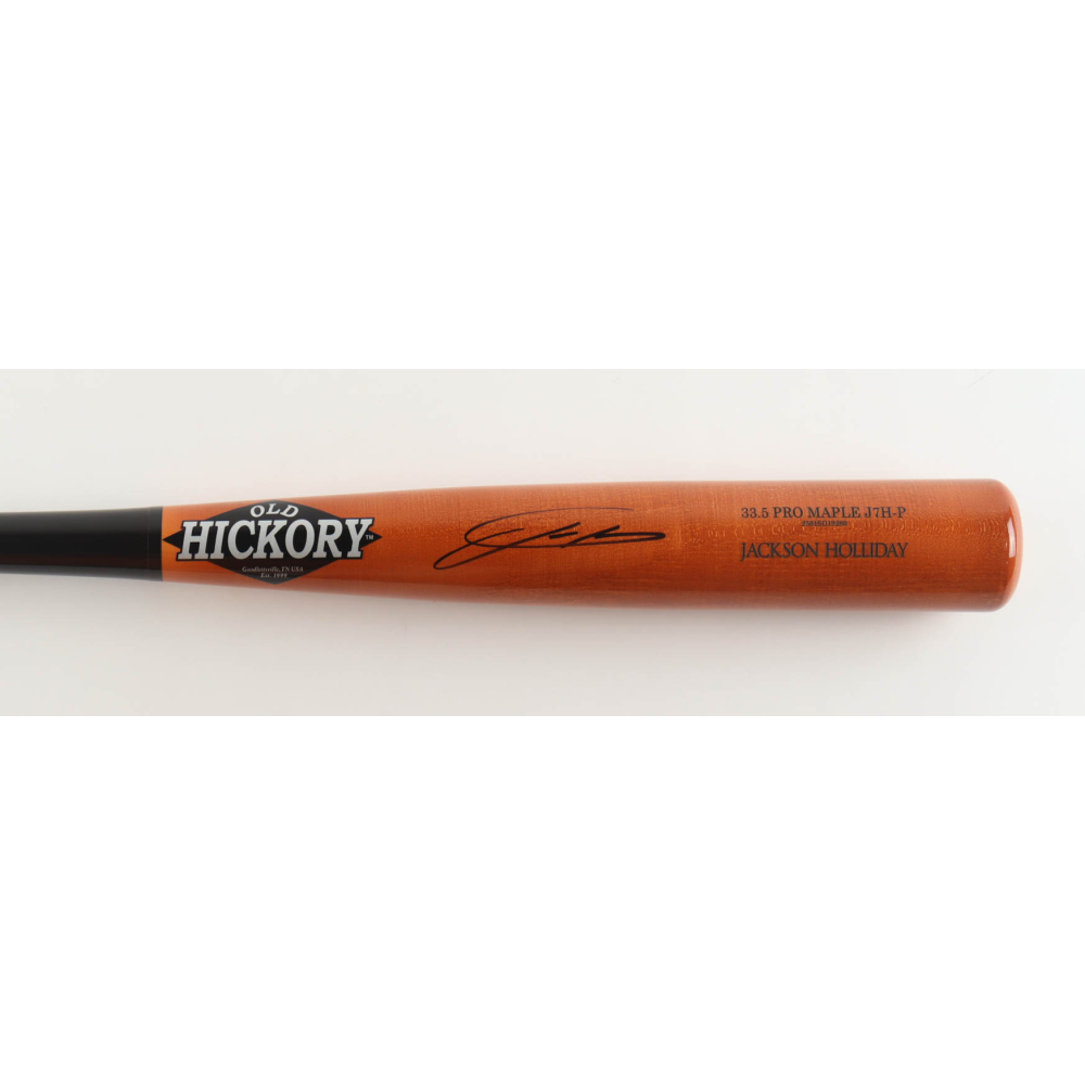 Jackson Holiday Signed Old Hickory Pro Baseball Bat (Fanatics ...