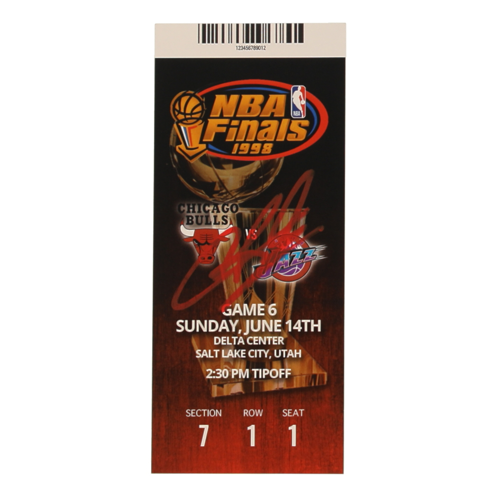 Dennis Rodman Signed 1998 NBA Finals Game 6 Commemorative Ticket (PIA ...