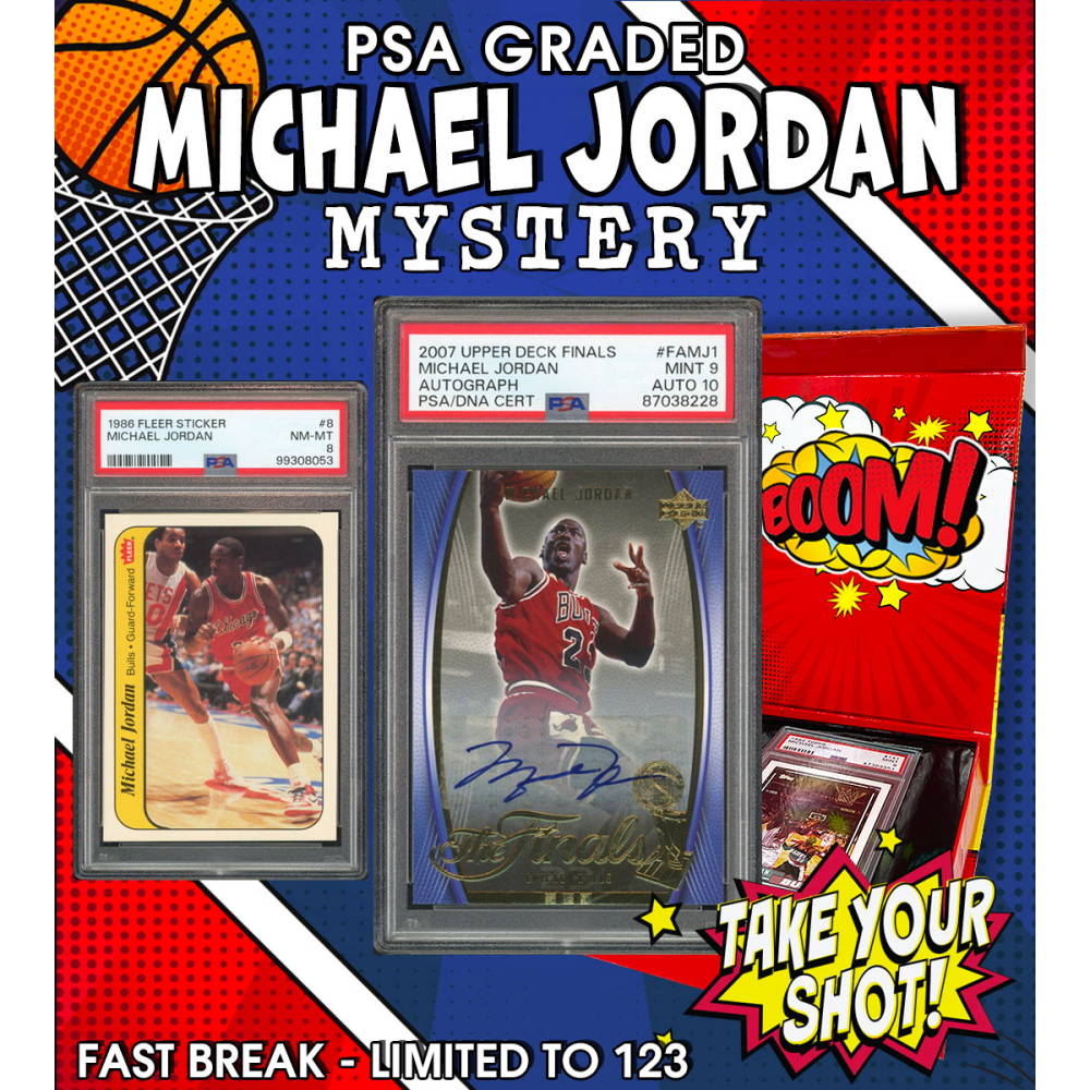 PRISTINE EXCLUSIVE! All PSA Graded MICHAEL JORDAN Mystery BOOM BOX ...