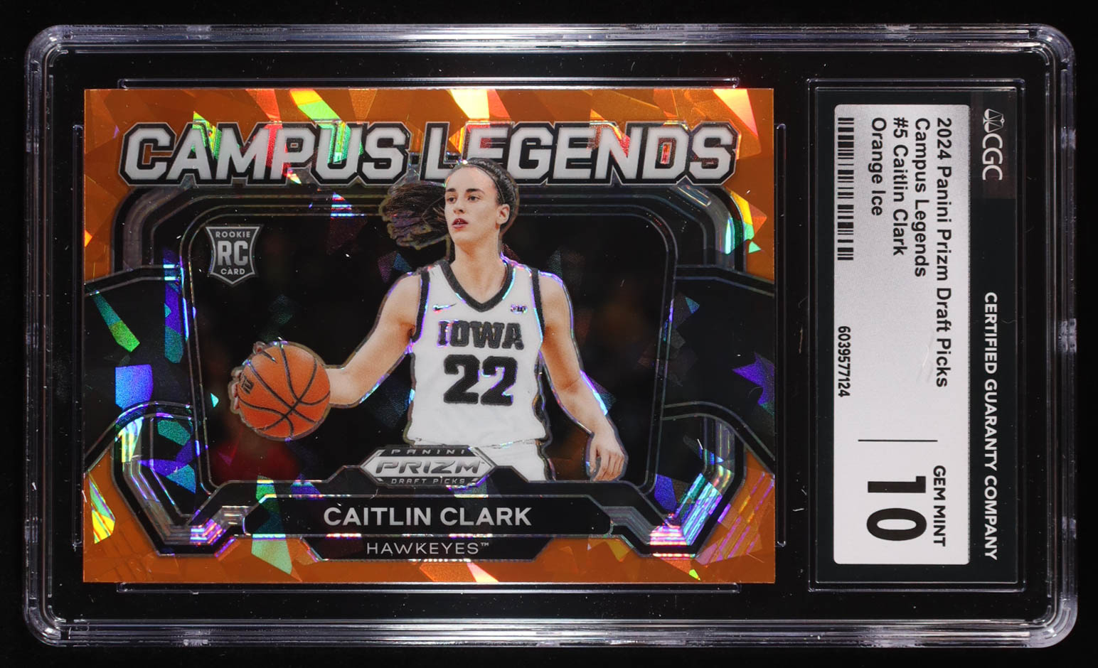 Caitlin Clark 2024-25 Panini Prizm Draft Picks Campus Legends Prizms ...