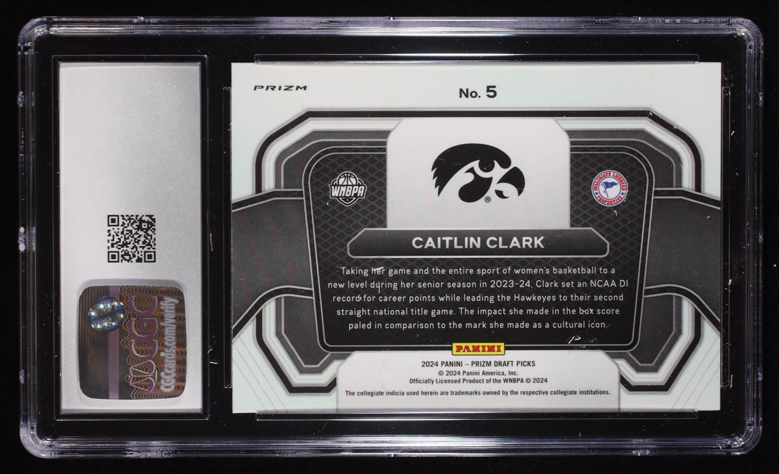 Caitlin Clark 2024-25 Panini Prizm Draft Picks Campus Legends Prizms ...