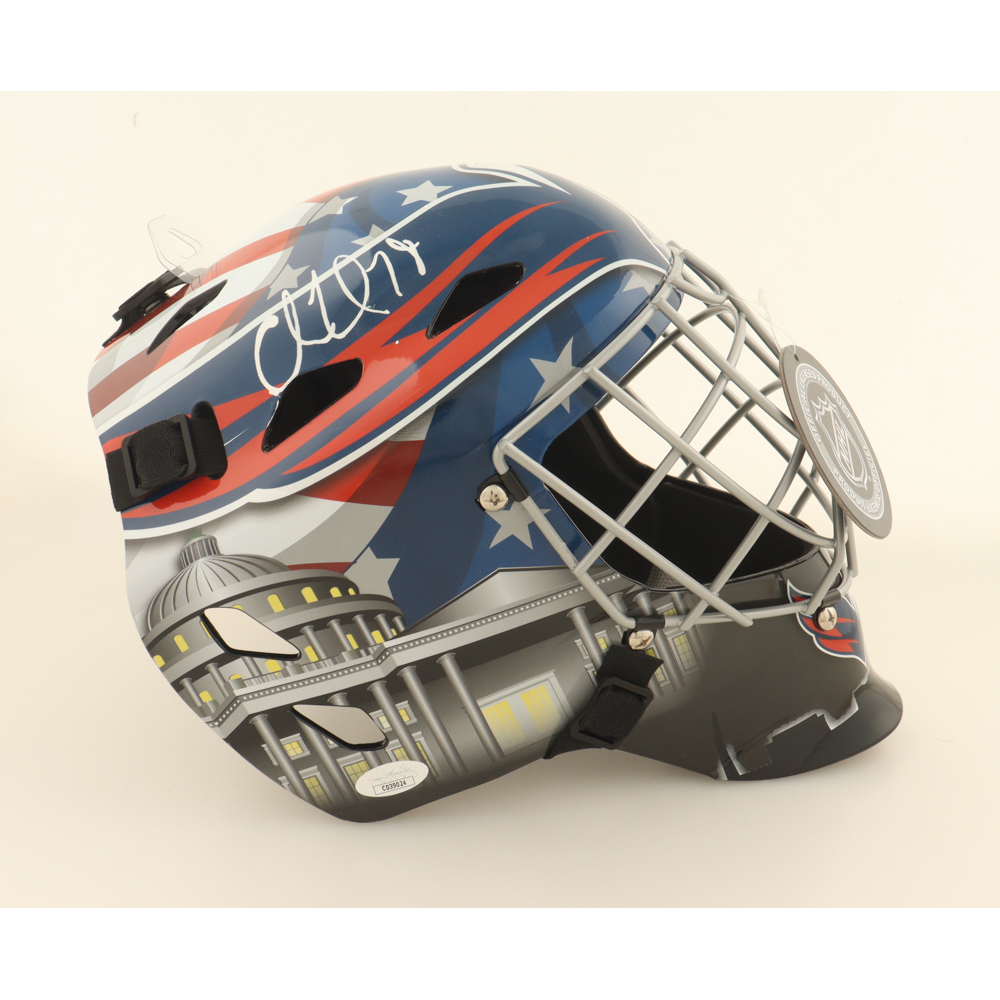Charlie Lindgren Signed Capitals Full-Size Goalie Mask (JSA) | Pristine ...