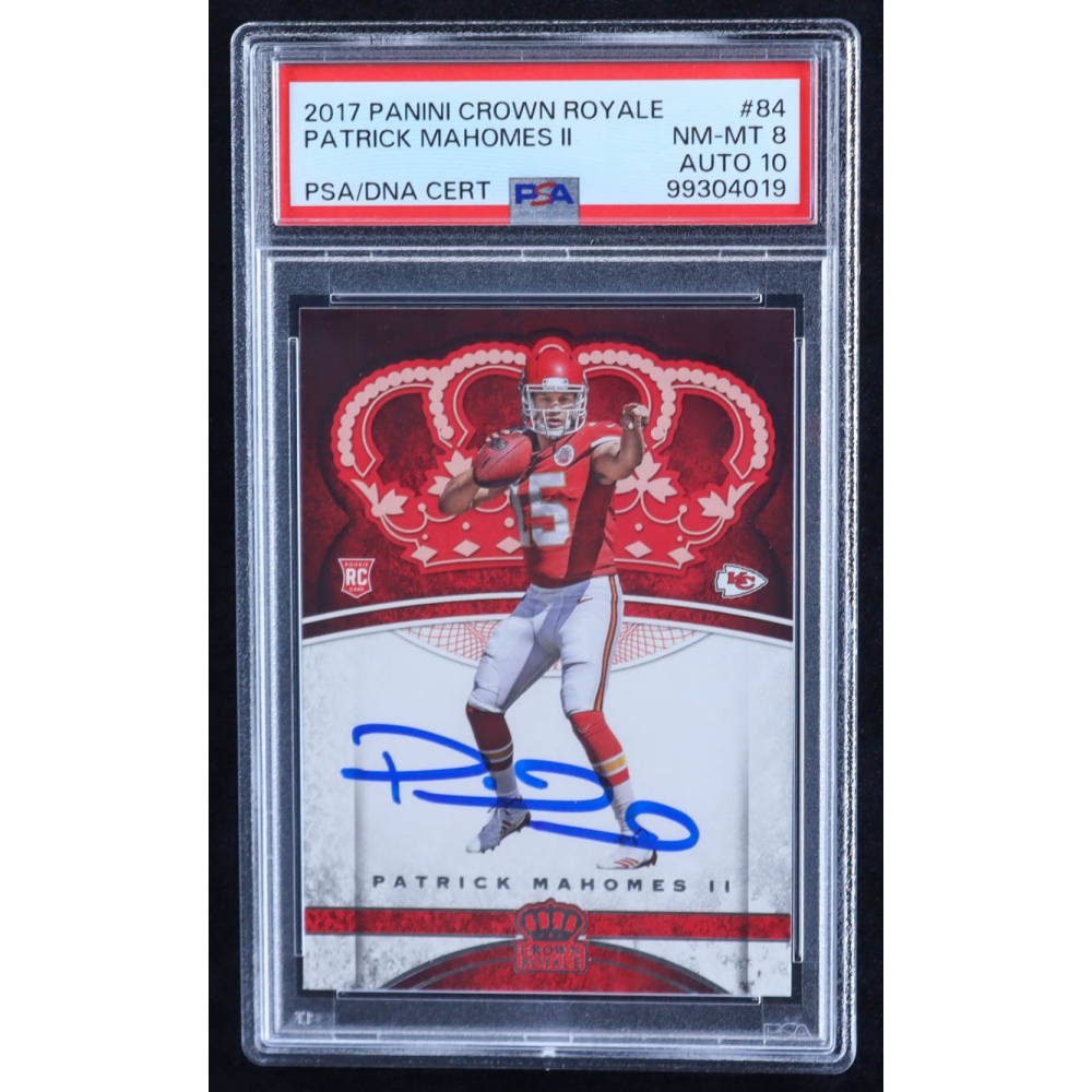 Patrick Mahomes II Signed 2017 Crown Royale #84 RC (PSA 8 | Auto 10 ...